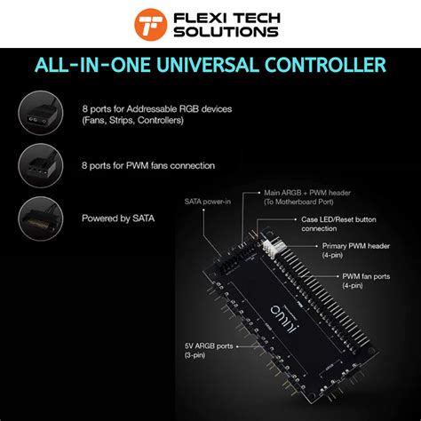 TECWARE Omni Hub 8 Port ARGB And PWM SYNC Flexi Tech