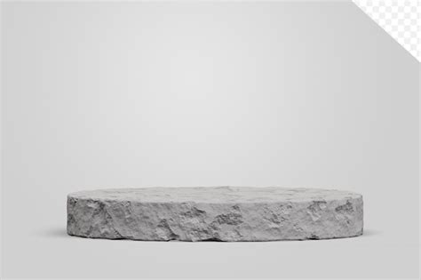 암석 연단 받침대 빈 디스플레이 제품 프레젠테이션 쇼케이스 모형 추상 배경 콘크리트 자연 개념 3d 렌더링 무료 Psd 파일