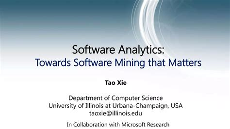 Software Analytics Towards Software Mining That Matters 2014 Pptx Databases Computer