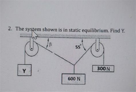 The System Shown Is In Static Equilibrium StudyX