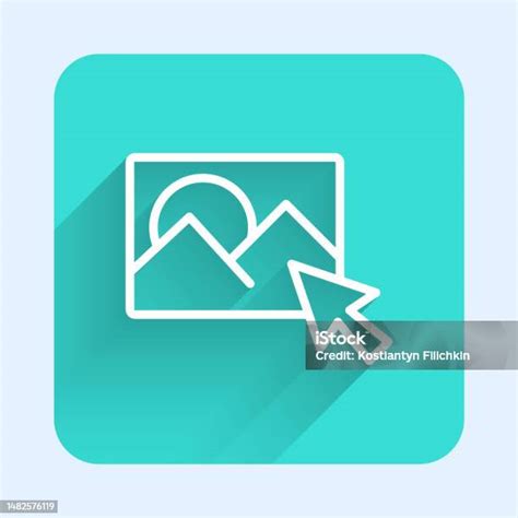 긴 그림자로 격리 된 화이트 라인 사진 보정 아이콘 사진 작가 사진 수정 아이콘 녹색 정사각형 버튼입니다 벡터 3차원 형태에 대한 스톡 벡터 아트 및 기타 이미지 Istock