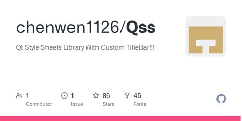 Github Chenwen1126qss Qt Style Sheets Library With Custom Titlebar