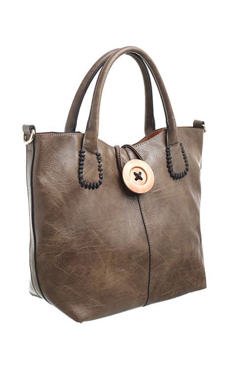 BESSIE LONDON CLASSIC BUTTON BAG IN BAG Bessie London