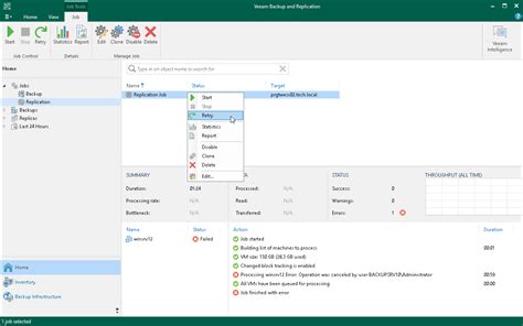 Retrying Replication Jobs User Guide For Vmware Vsphere