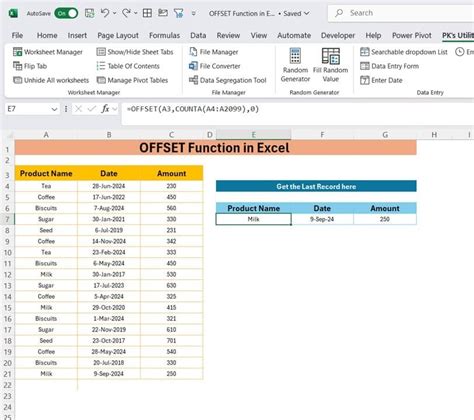 Use Offset Function In Excel With Examples Pk An Excel Expert