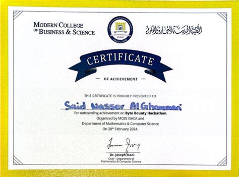 said al ghammari on linkedin mcbs cybersecurity hackathon