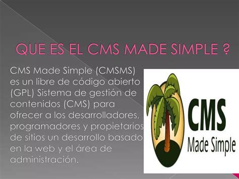 cms made simple ppt