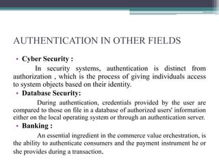 Cryptography In User Authentication PPT