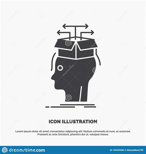 Data Extraction Head Knowledge Sharing Icon Glyph Vector Gray Symbol For Ui And Ux Website