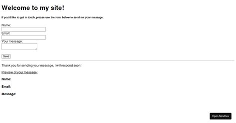 Form Codesandbox
