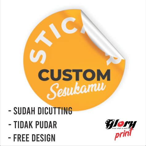 Stiker Custom Sticker Label Shopee Indonesia