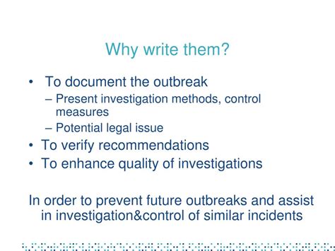 Ppt Outbreak Investigation Report Powerpoint Presentation Free