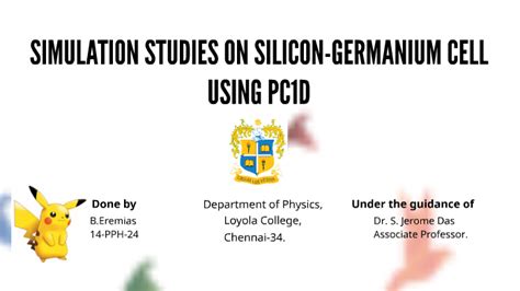 Simulation Of Si Based Solar Cell Using Pc1d By Jeremiah Benjamin On Prezi