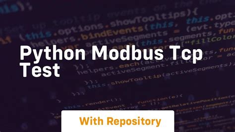 Python Modbus Tcp Test Youtube