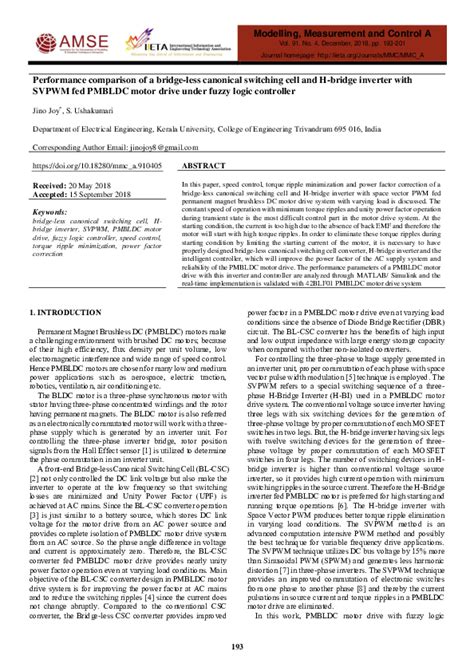 pdf bridge less vs h bridge inverters for pmbldc drive