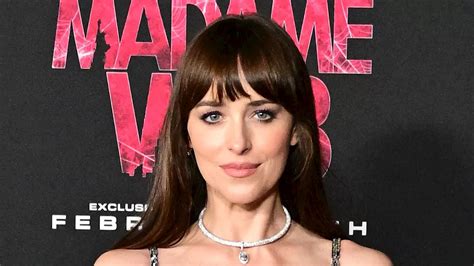 Madame Web S Dakota Johnson Looks Naked Under Spider Themed Dress While Sydney Sweeney Almost