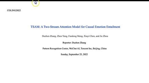 Underline Tsam A Two Stream Attention Model For Causal Emotion Entailment