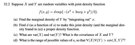 solved 32 2 ﻿suppose x and y ﻿are random variables with