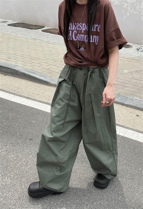 더니로 스트랩 벌룬 카고 팬츠 위시버킷