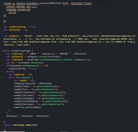 Snowflake Procedure Unloadload Data Stack Overflow