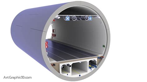 Tunnel Road Cross Section 3d Model 14 Download