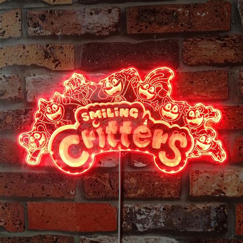 Smiling Critters Dynamic Rgb Edge Lit Led Sign Ledlabcave