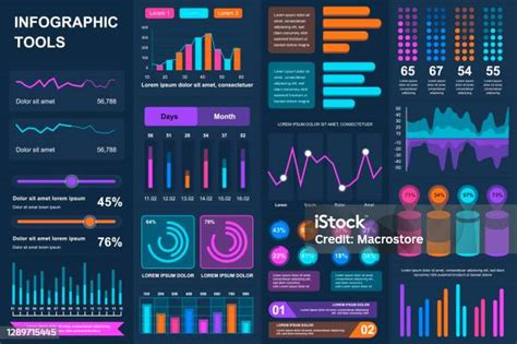 인포그래픽 Ui Ux Kit 요소를 번들로 묶습니다 다른 차트 다이어그램 워크플로우 순서도 타임라인 구성표 마케팅 아이콘 그래프
