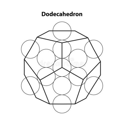 dodecahedron graph scared geometry vector design elements stock vector
