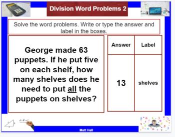 Google Slides Division Word Problems By MandM Creations TPT