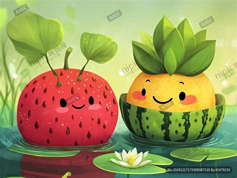 Ai创作图夏季卡通水果造型 水果儿童插画 原创水果形象 卡通水果壁纸 Q版水果插画 Q版水果插画绘画 草莓本本插画 水果系列插画 原创卡通小草莓 幼儿儿童水果插画 卡通小西瓜 原创卡通水果形象