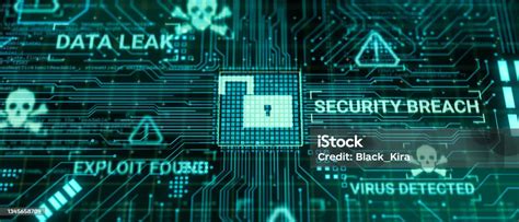 Microchip Processing Data Through Computer Motherboard Circuit Stock