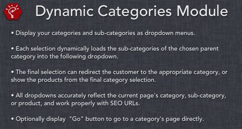Opencart Dynamic Categories Module
