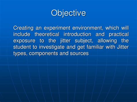 Ppt Jitter Experiment Midterm Presentation Powerpoint Presentation