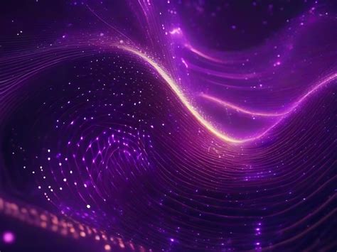 Abstract Background With A Colored Dynamic Waves Line And Particles
