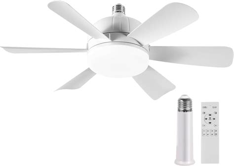 Socket Ceiling Fan With Light And Remote Control 17 8 Inch With Dimmable Led Light Bulb 3