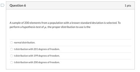 solved question 8 1 pts suppose we are conducting a