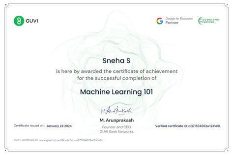 sneha s on linkedin machinelearning guvigeeknetworks