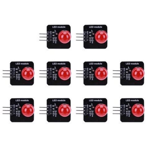 Diodo Emisor Dc 33 5 V 10 Mm Luz Módulo De Luz Para Arduino Rojo