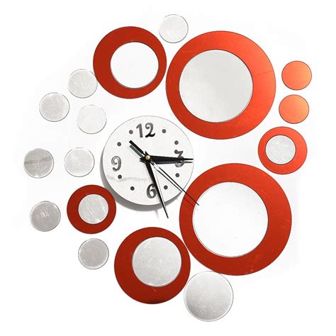 3d Crystal Mirror Effect Wall Clock Circular Compo Grandado