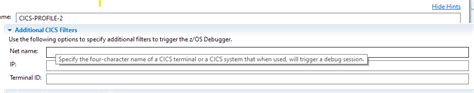 using a debug profile to debug or collect code coverage for a cics