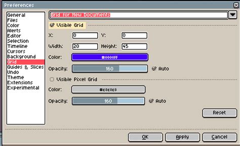 Show Default Grid Automatically Help Aseprite Community