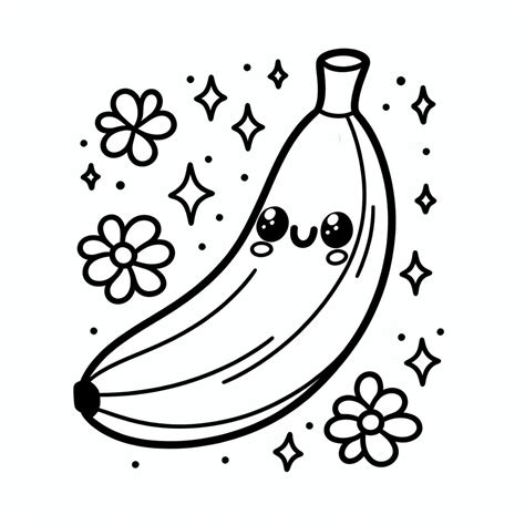 דף צביעה של בננה חמודה דפי צביעה אונליין