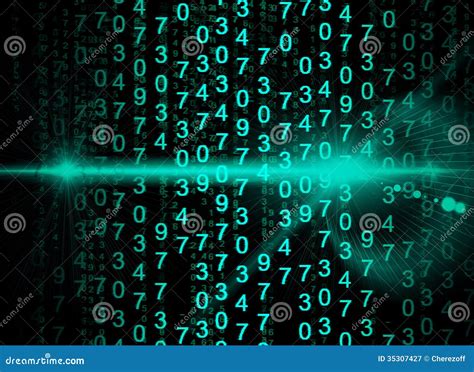 glowing digital code on a dark background stock illustration illustration of glowing light