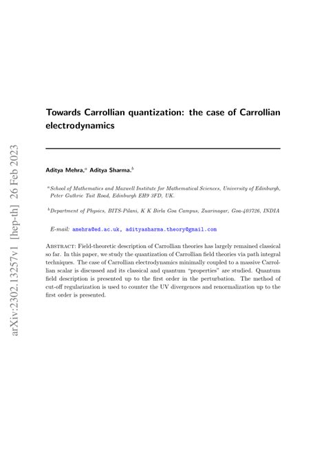 Pdf Towards Carrollian Quantization The Case Of Carrollian