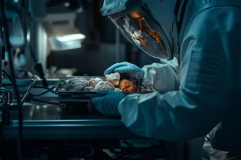 Engineers Carefully Place Martian Rock Samples For Analysis In A Controlled Laboratory
