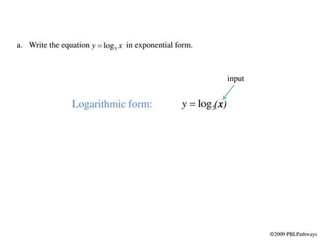 Exponential and Logarithmic Forms - ppt download