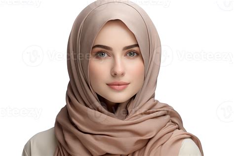 Ai Generated Portrait Of Beautiful Muslim Woman Wearing Hijab Islamic