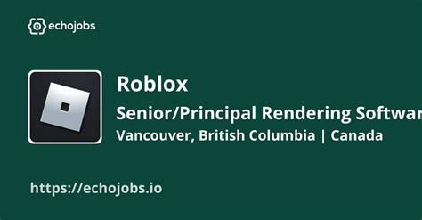 Roblox Is Hiring Senior Principal Rendering Software Engineer Game Engine Usd 233k 283k