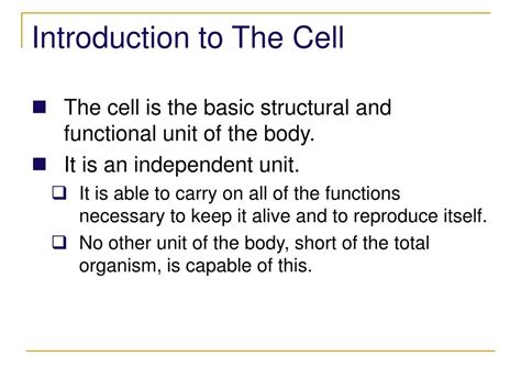 PPT Functional Human Physiology For The Exercise And Sport Sciences The Cell Structure And