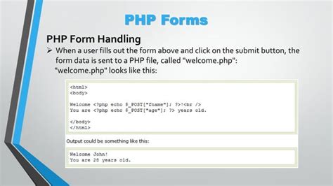 PHP Loops And PHP Forms PPT